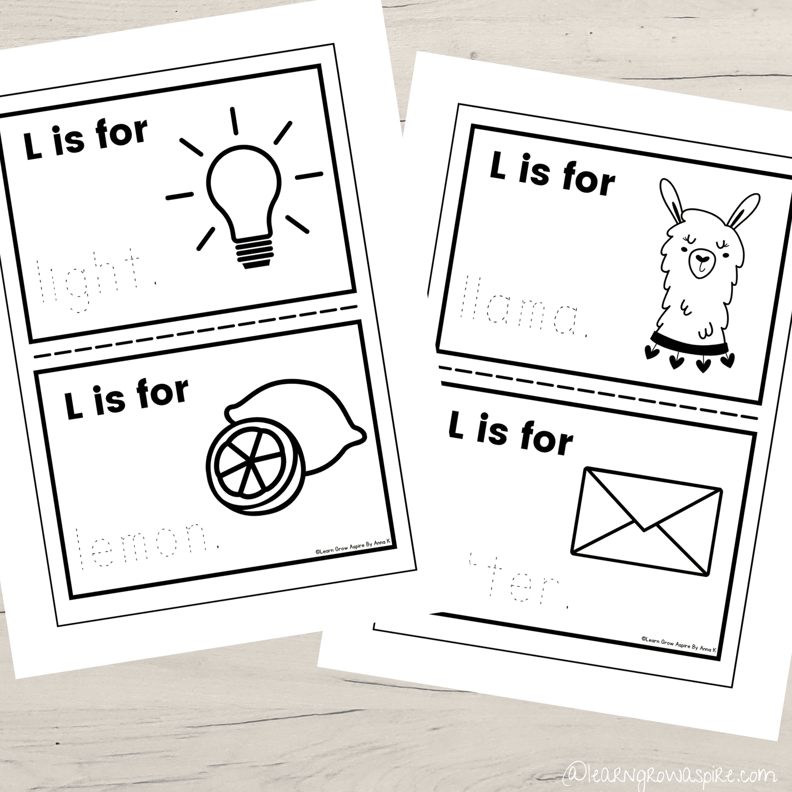 Letter L Of The Week Printable | Learn Grow Aspire