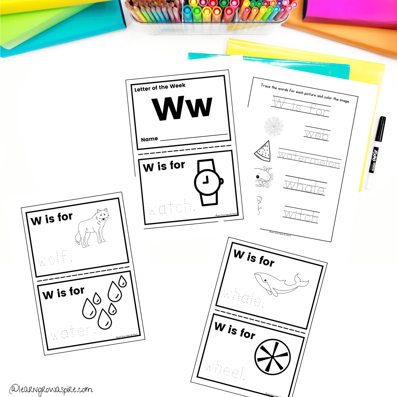 Free Letter W Is For Printables | Learn Grow Aspire