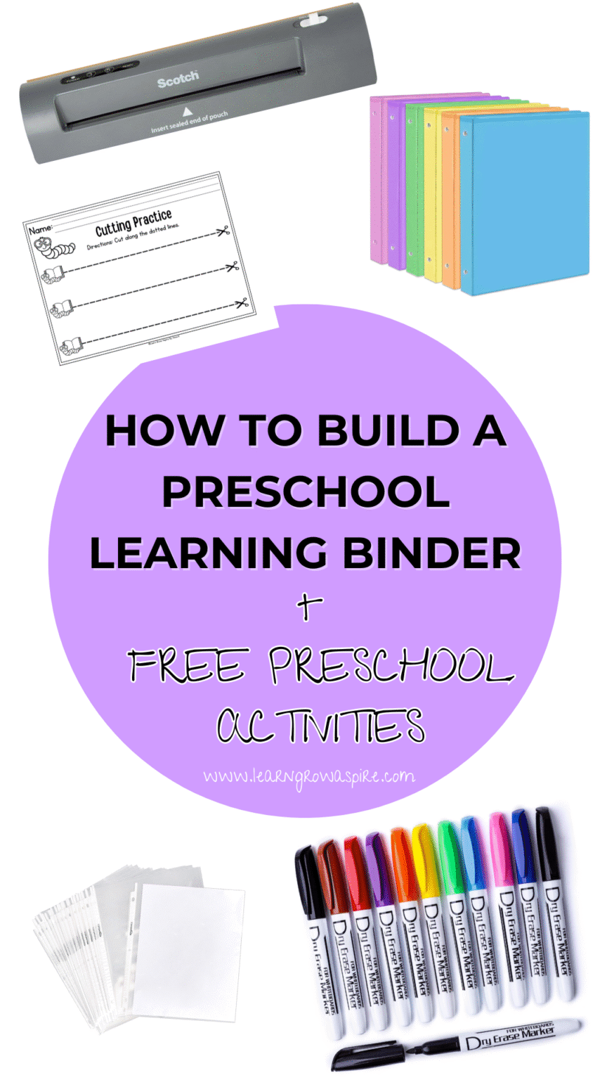 How To Build A Preschool Learning Binder | Learn Grow Aspire