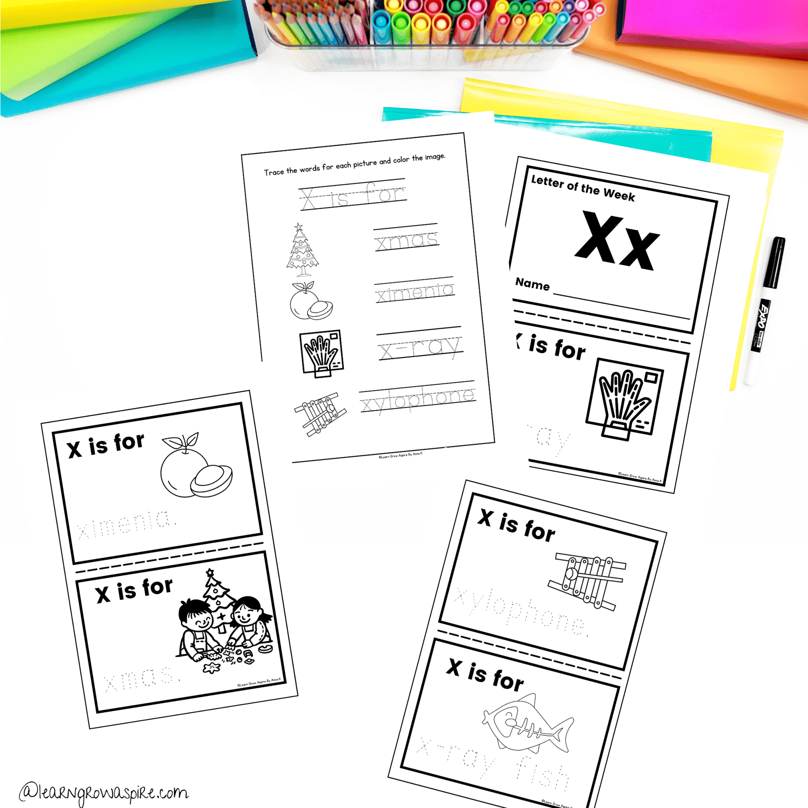 Free Letter X Is For Printables | Learn Grow Aspire