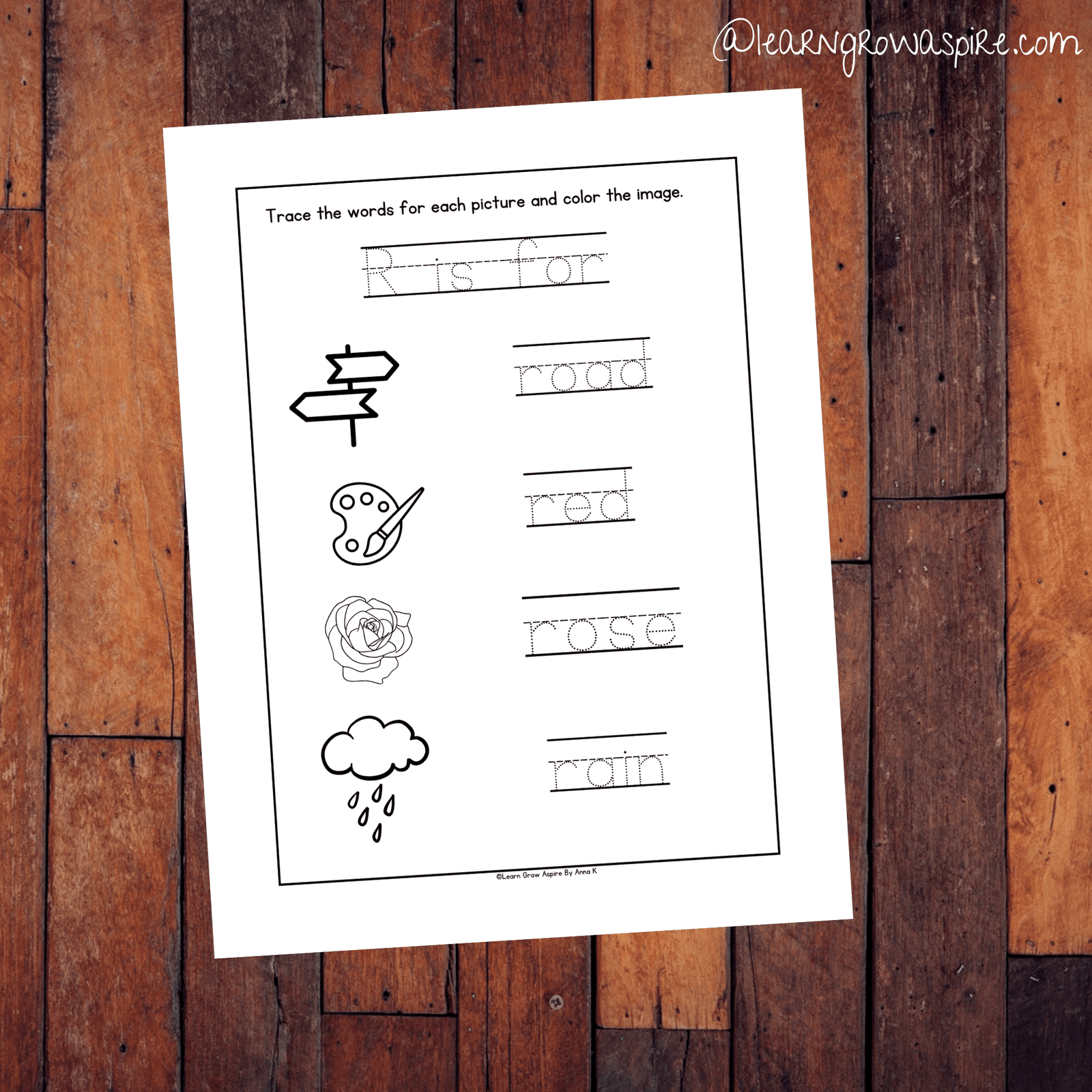 Free Letter R Is For Printable | Learn Grow Aspire