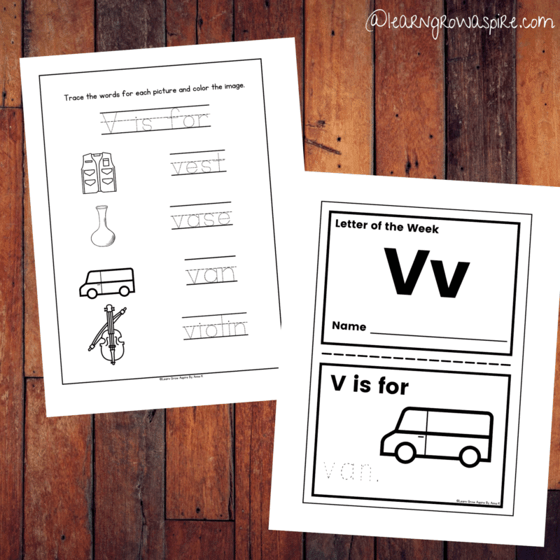 Free Letter V Is For Printables | Learn Grow Aspire