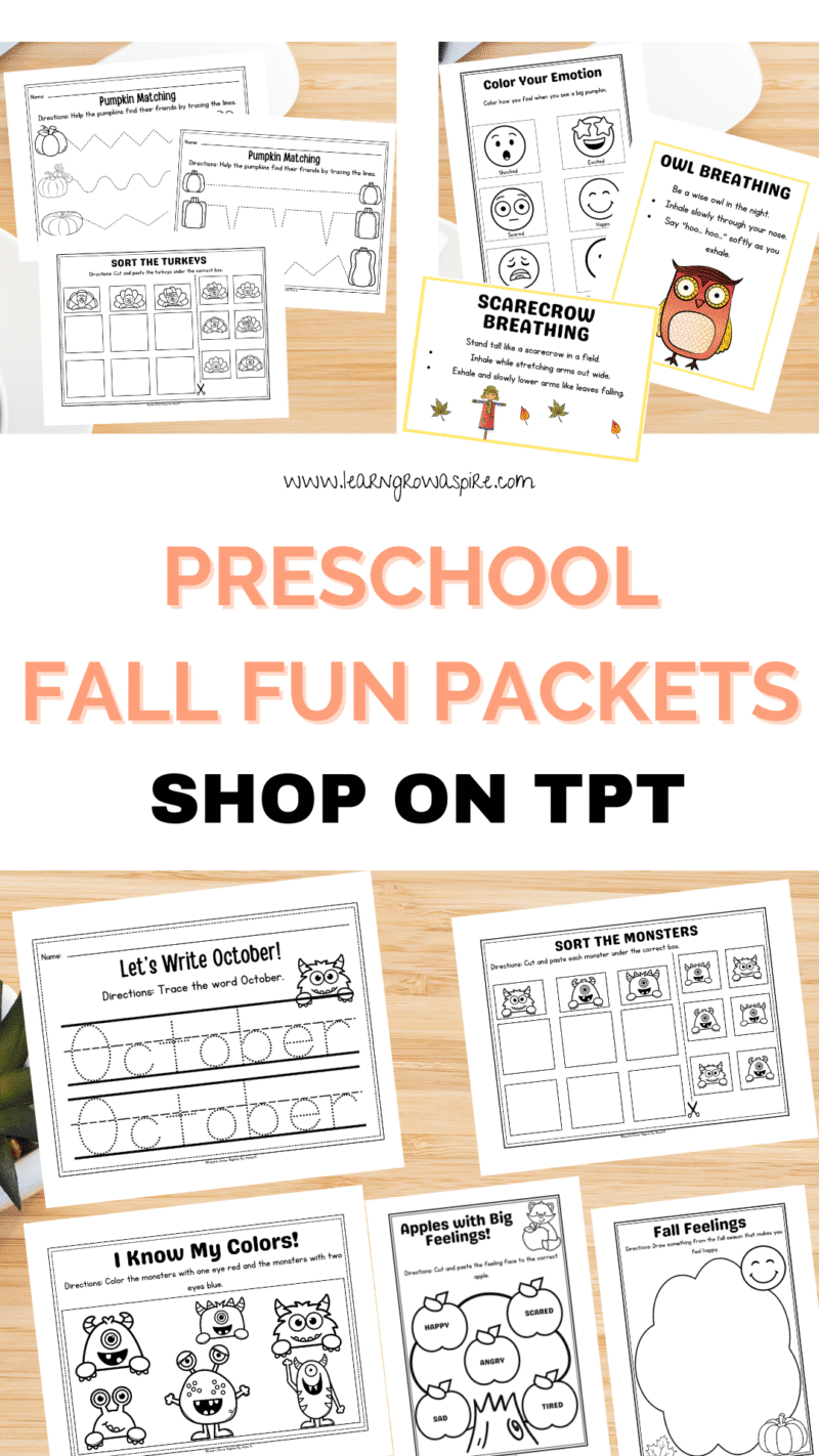 Preschool Fall Activities | Learn Grow Aspire