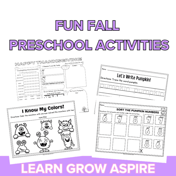 Preschool Fall Activities | Learn Grow Aspire