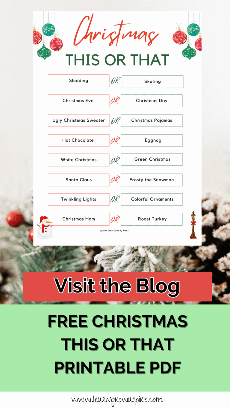 Christmas This Or That Questions For Kids (+Free Printable PDF) | Learn ...