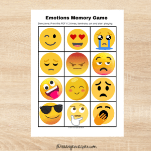 Free Emotion Matching Game Printable (FREE Download) | Learn Grow Aspire