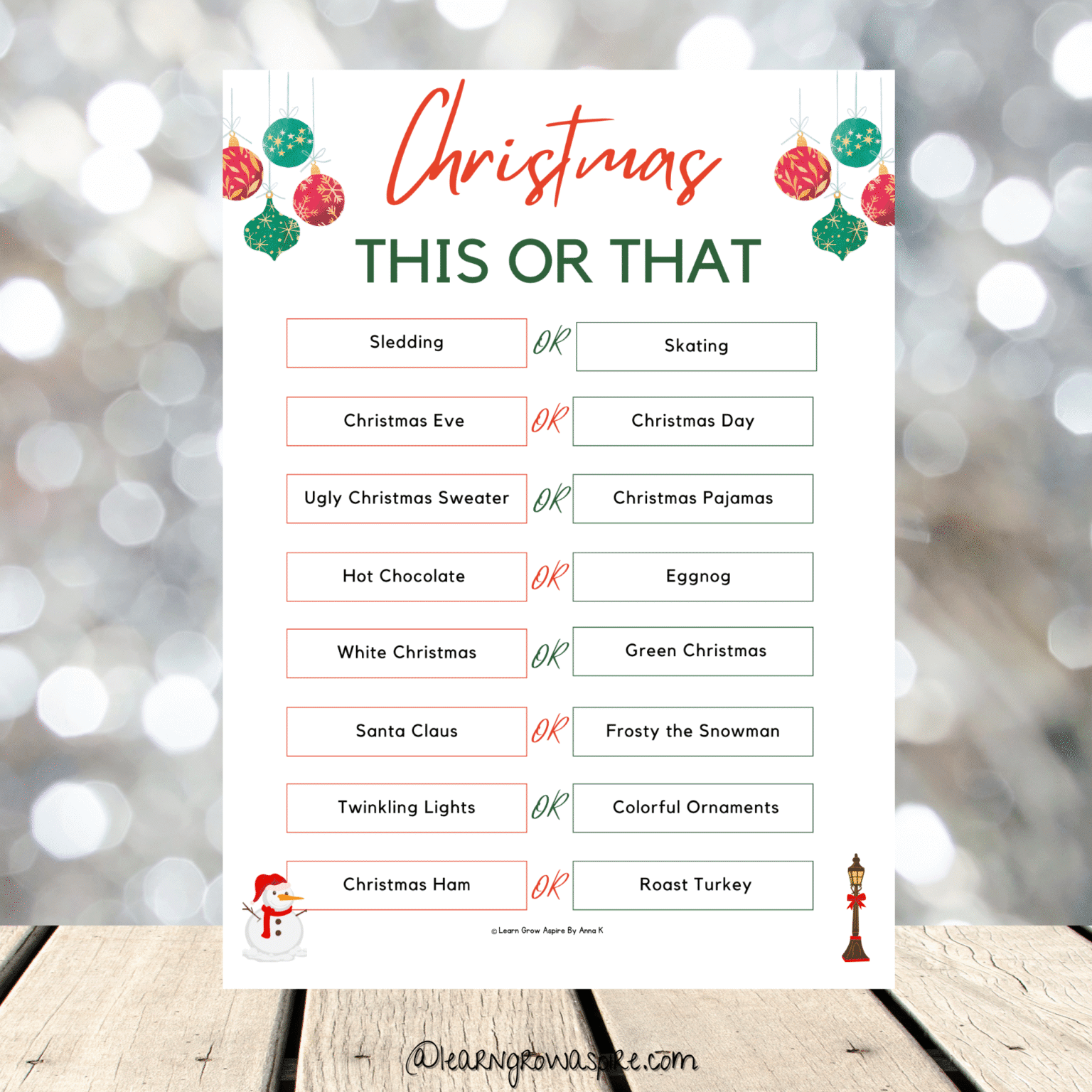 Christmas This Or That Questions For Kids (+Free Printable PDF) | Learn ...