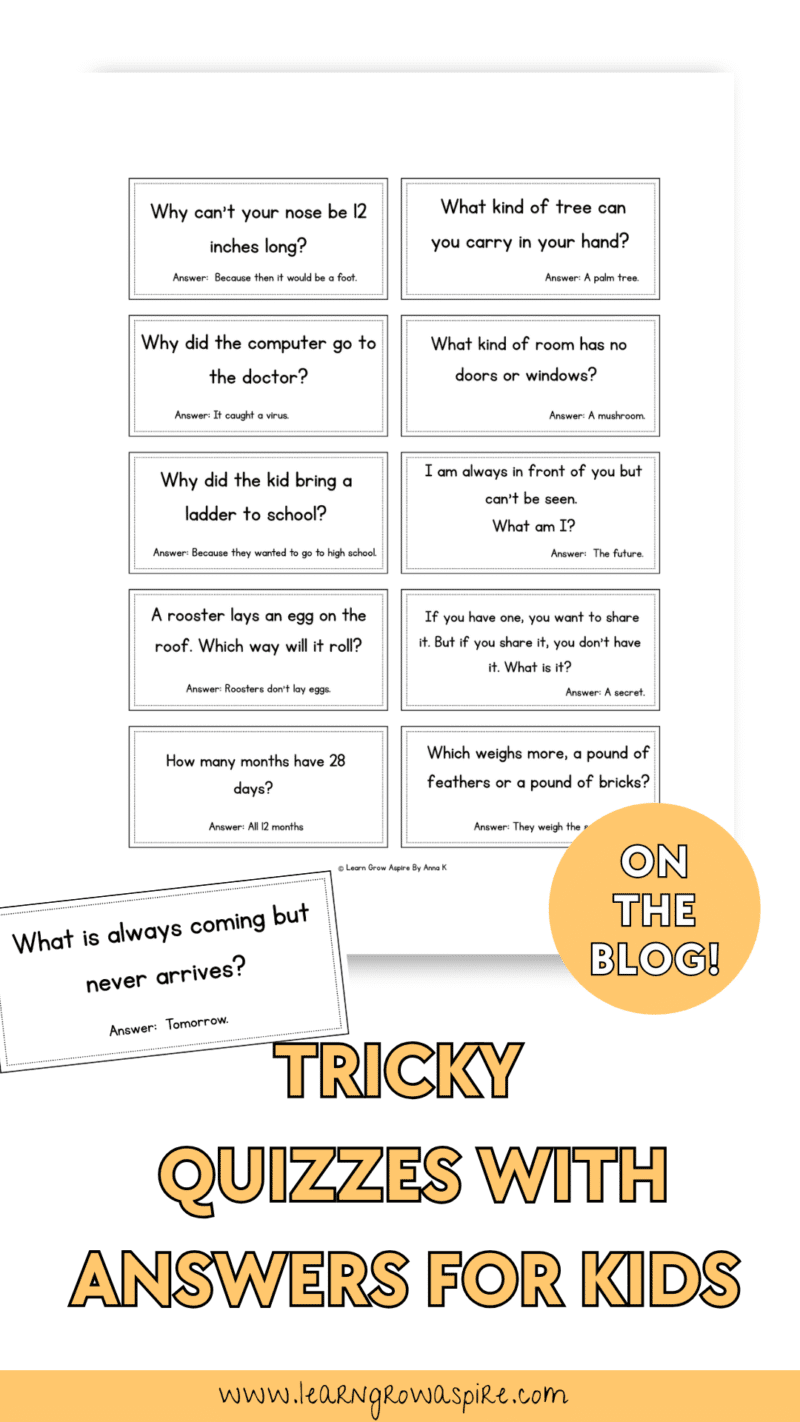 60 Tricky Questions For Kids With Answers | Learn Grow Aspire