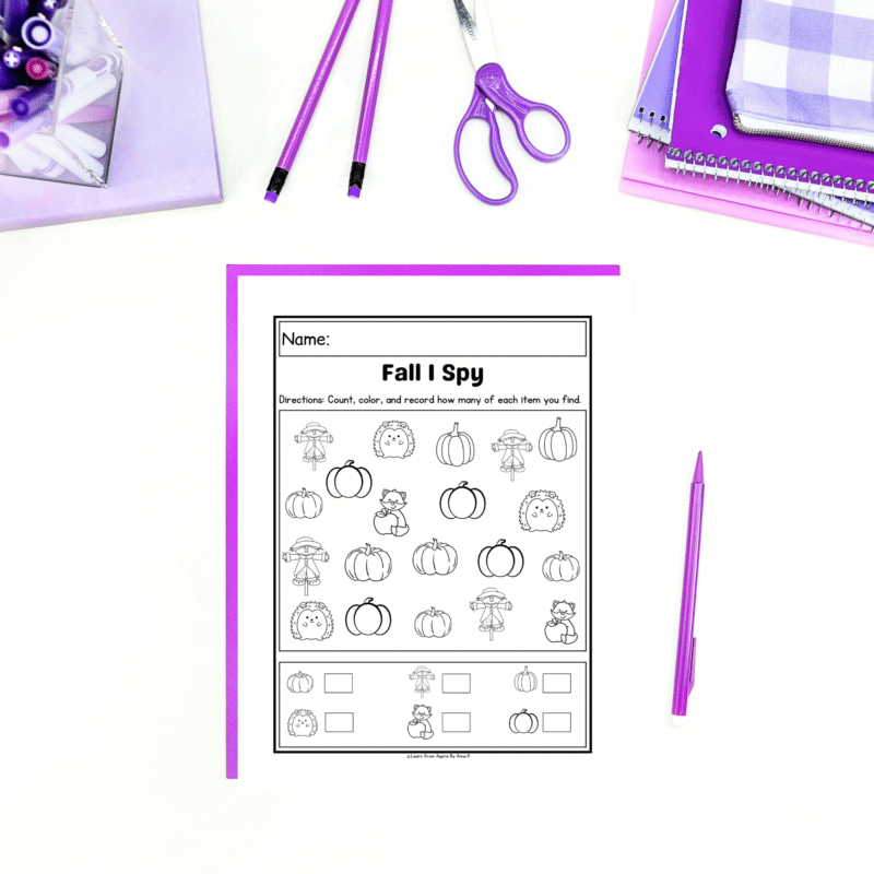 Free I Spy Fall Printables for Preschoolers | Learn Grow Aspire