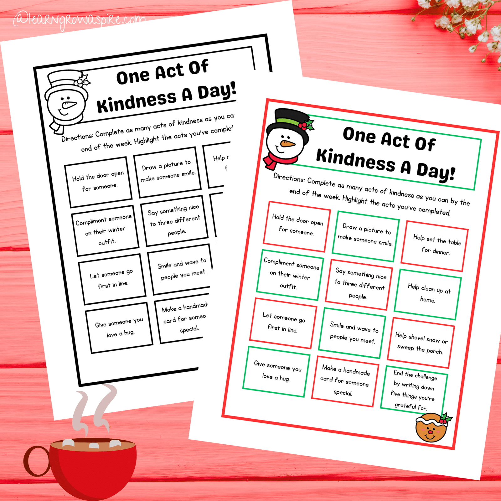 Winter Kindness Challenge For Kids + Free Printable Tracker | Learn ...
