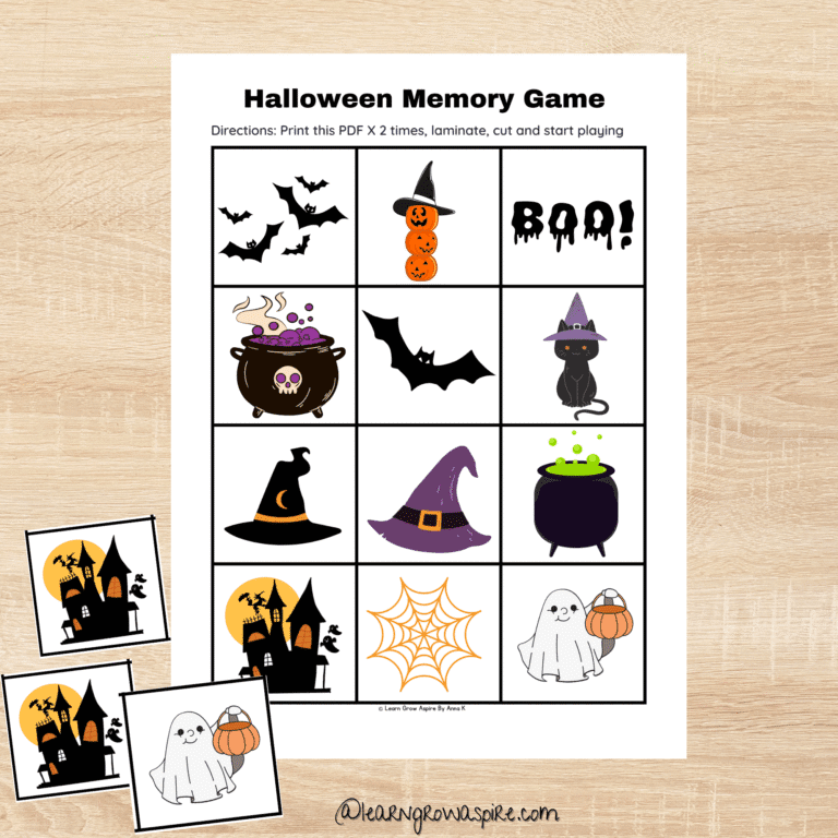 Halloween Memory Game Free Printable