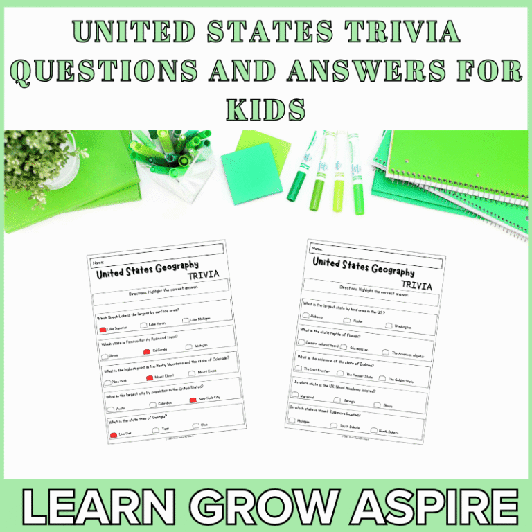 United States Trivia Questions And Answers For Kids | Learn Grow Aspire