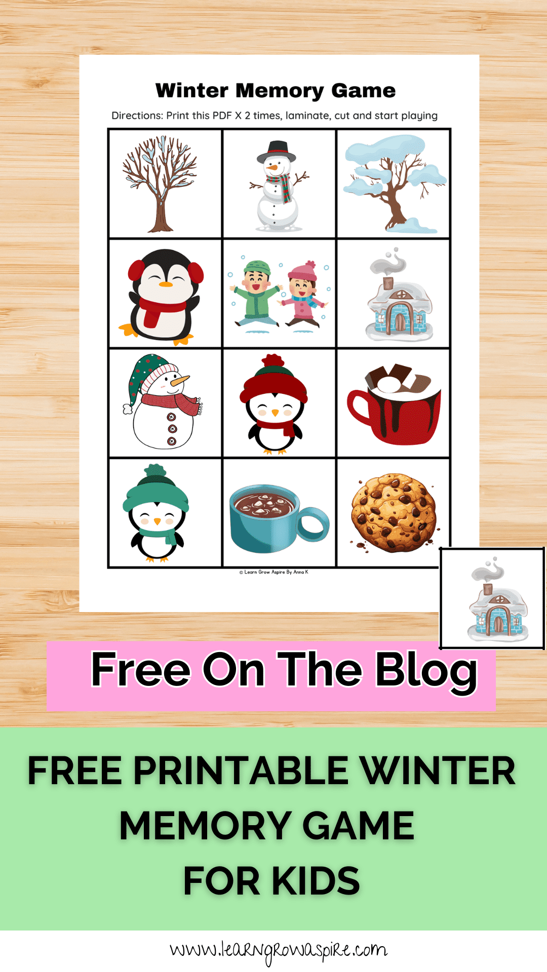 Free Winter Matching Game Printable