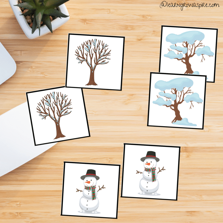 Free Winter Matching Game Printable