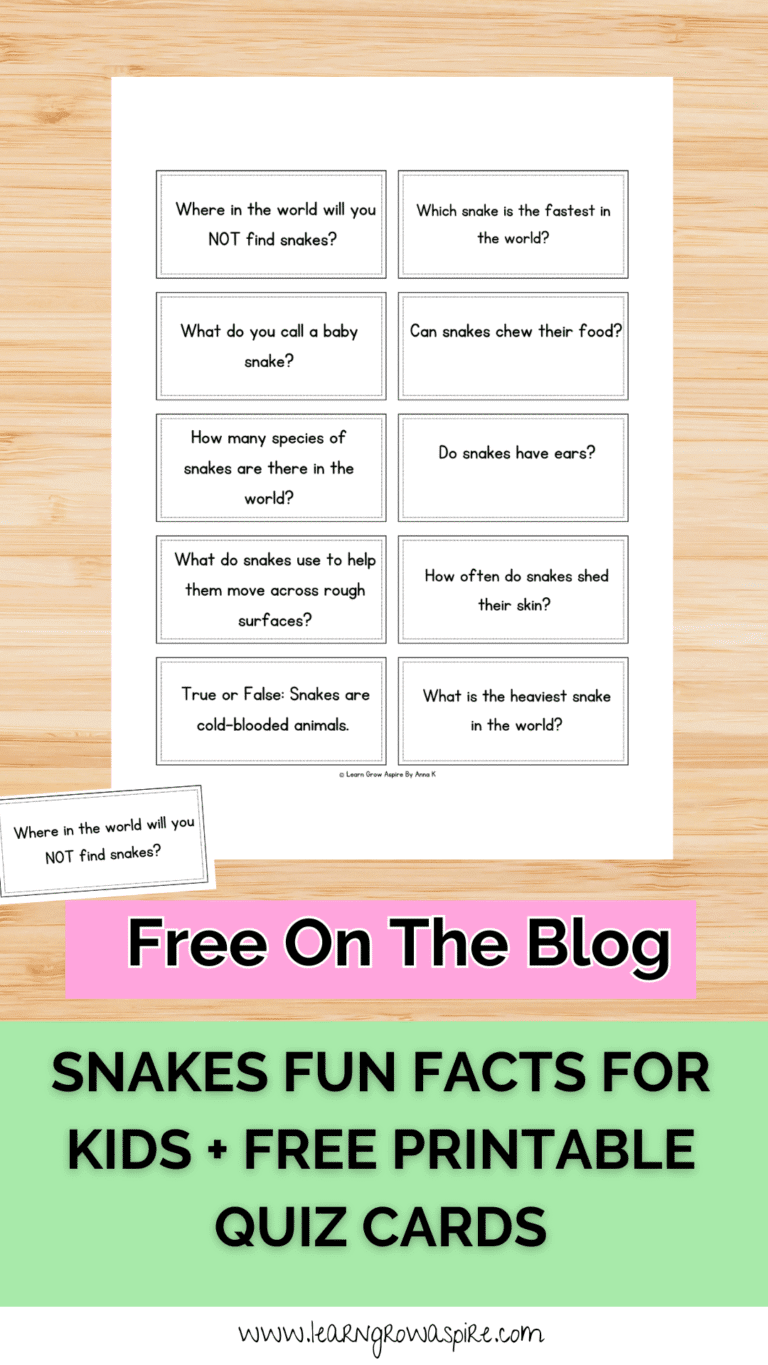 Snake Trivia For Kids With Answers | Learn Grow Aspire