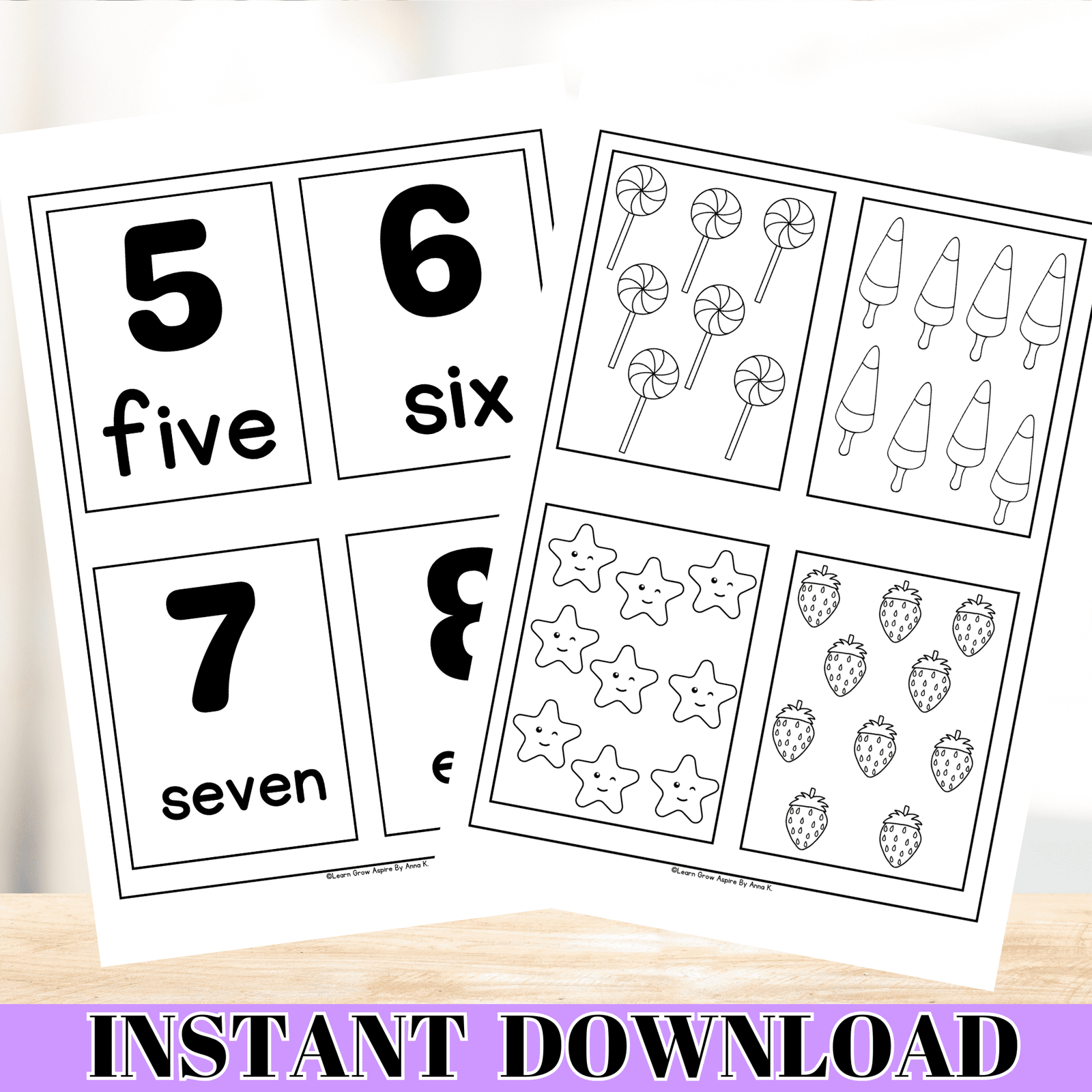 Numbers Matching Game Printable For Preschoolers | Learn Grow Aspire