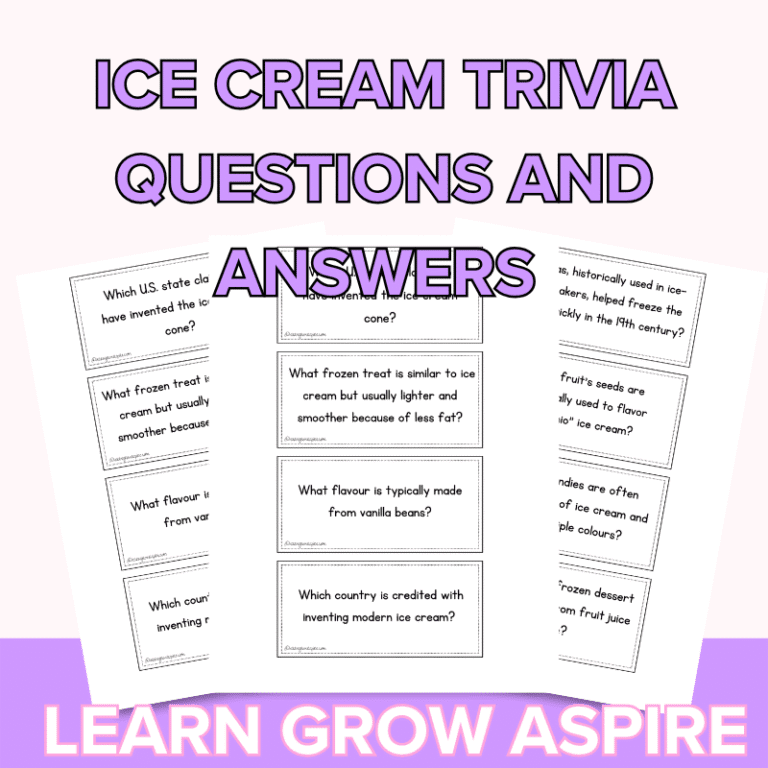 Ice Cream Trivia For Kids With Answers | Learn Grow Aspire