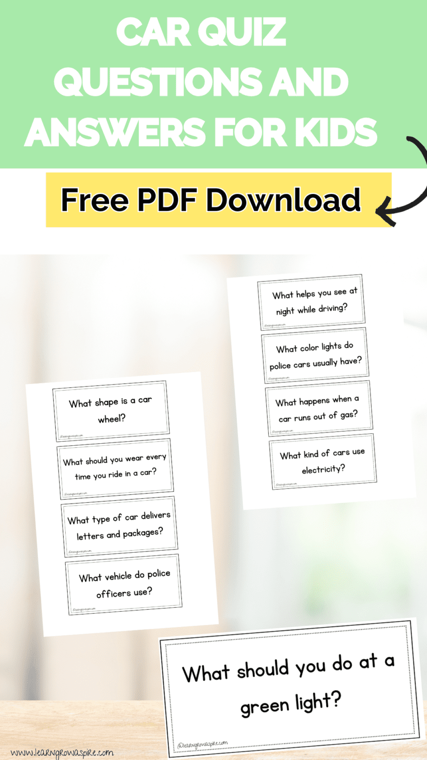 Car Trivia Questions For Kids With Answers | Learn Grow Aspire