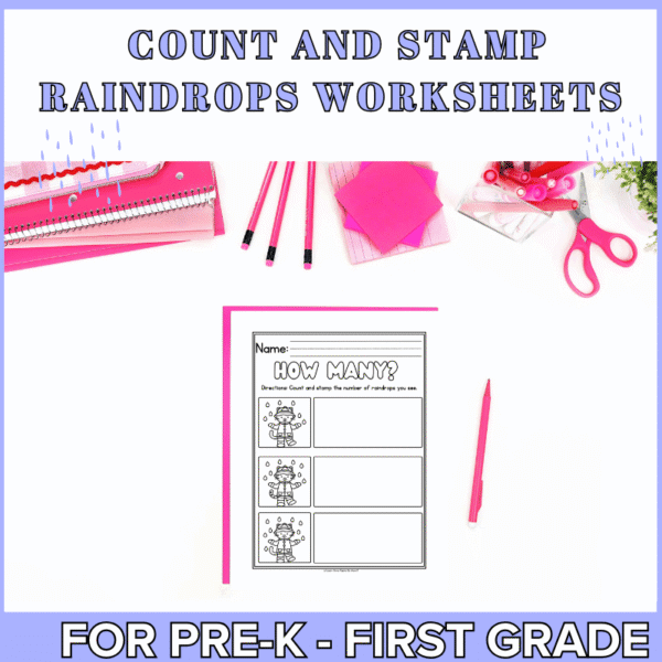 Free Count And Stamp Raindrops Printable | Learn Grow Aspire