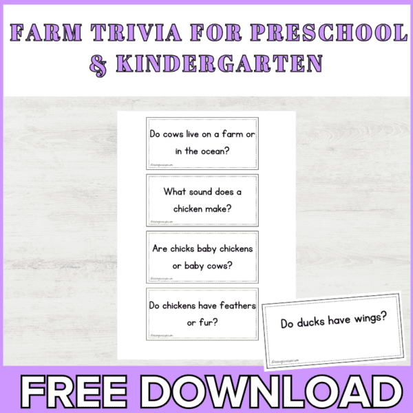 Farm Animal Trivia For Preschool And Kindergarten | Learn Grow Aspire