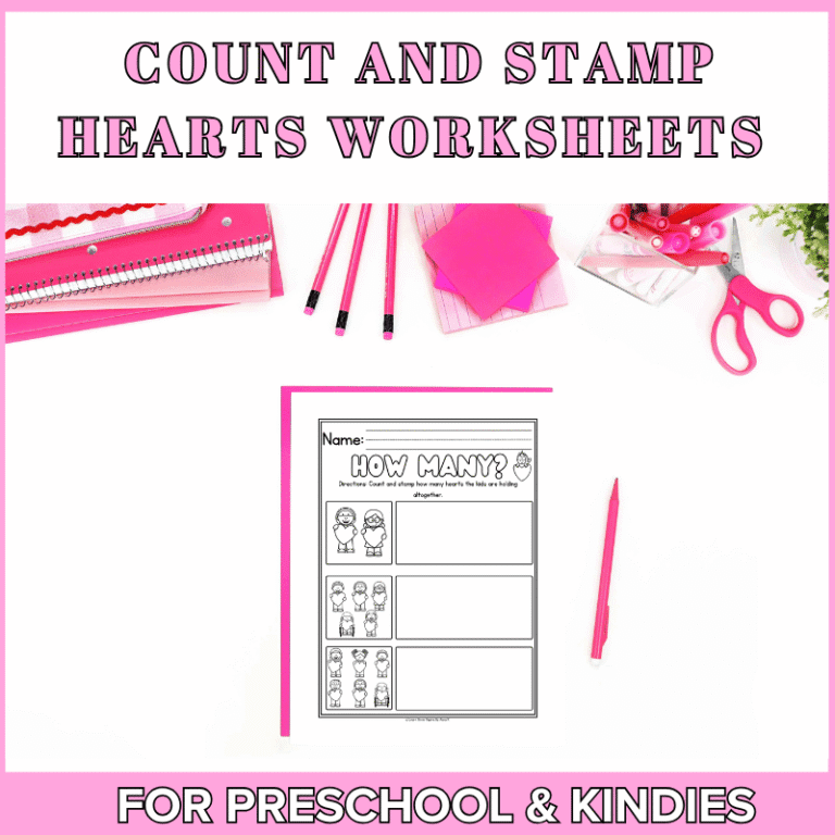 Count and Stamp Hearts Worksheets (Free Printable) | Learn Grow Aspire