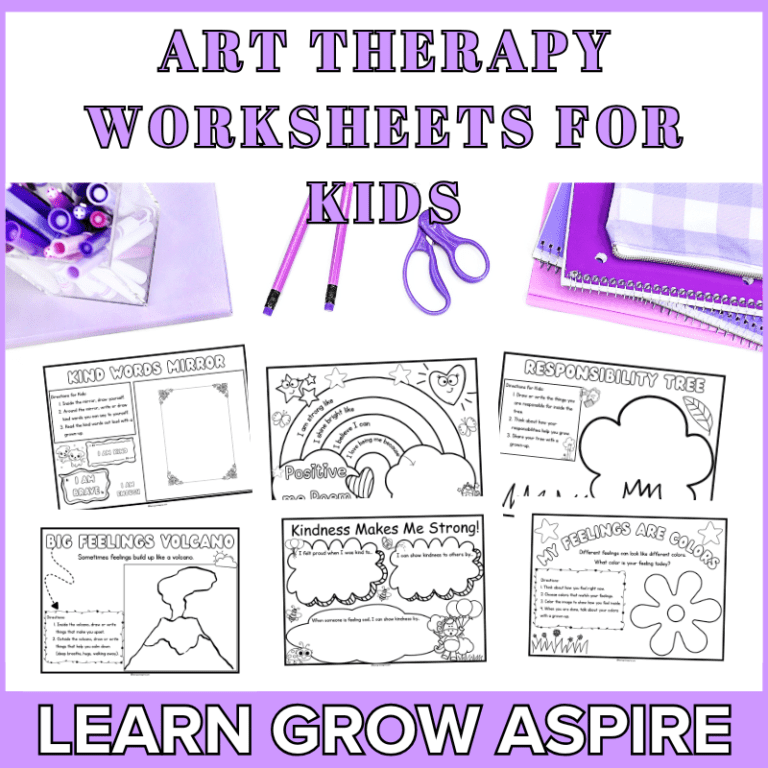 Art Therapy Worksheets For Kids | Learn Grow Aspire