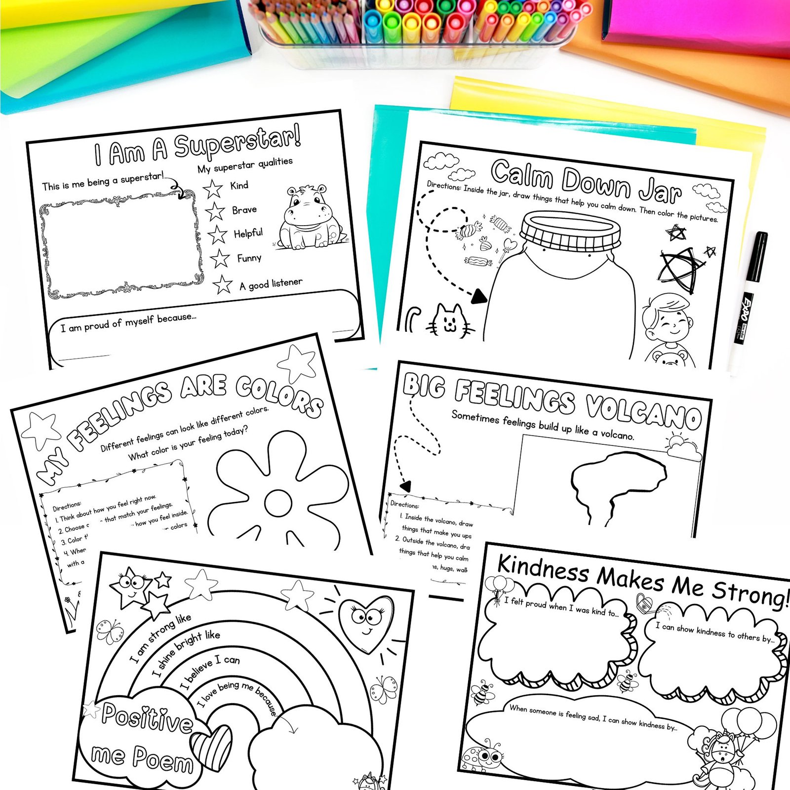 Art Therapy Worksheets For Kids | Learn Grow Aspire