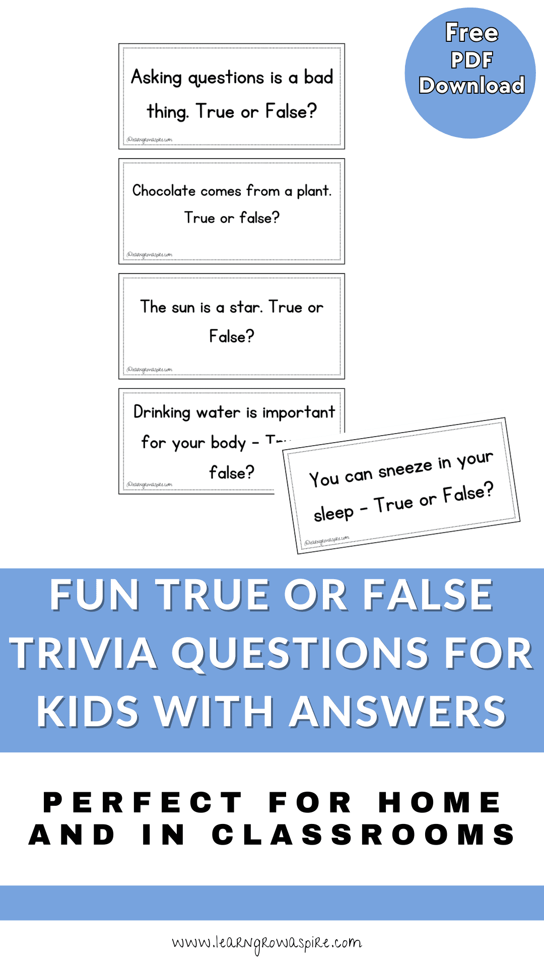 True Or False Trivia For Kids | Learn Grow Aspire