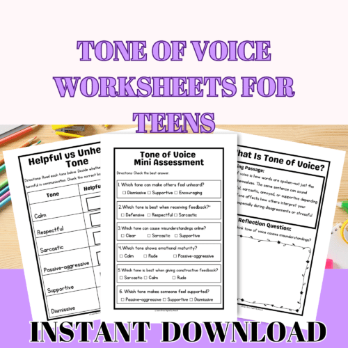 Tone Of Voice Activities For Teens (Printable PDF) | Learn Grow Aspire