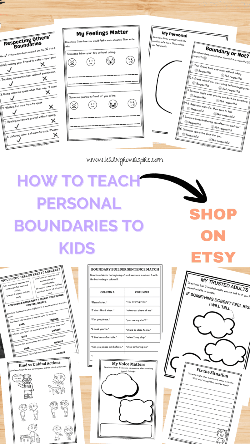 How To Teach Personal Boundaries To Kids | Learn Grow Aspire