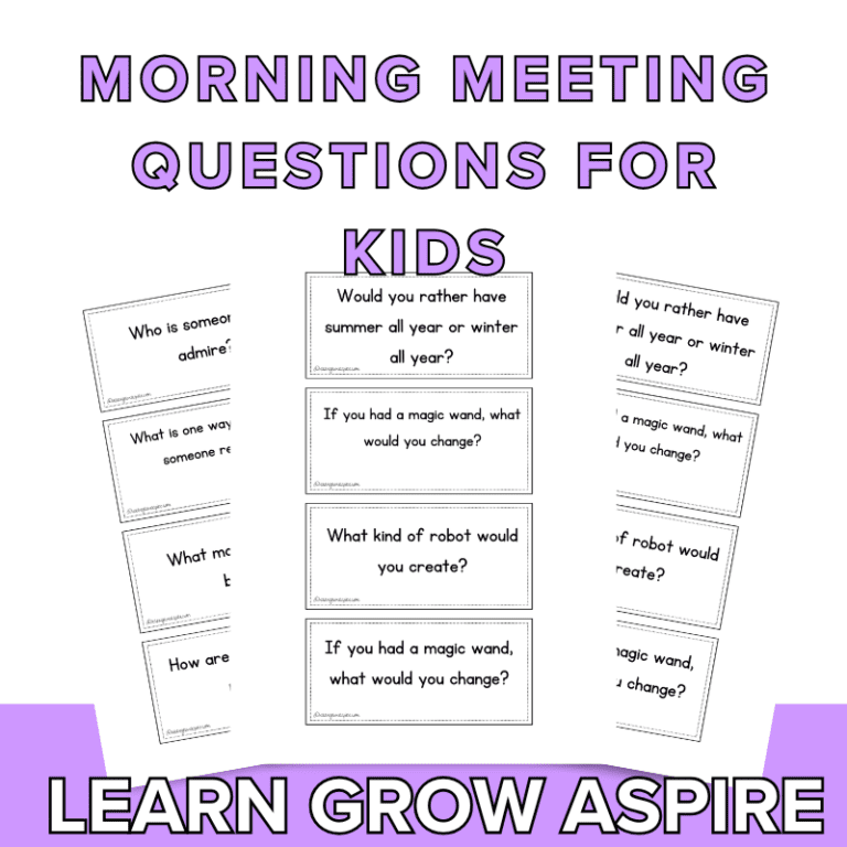 60 Morning Meeting Questions Kids Will Love | Learn Grow Aspire