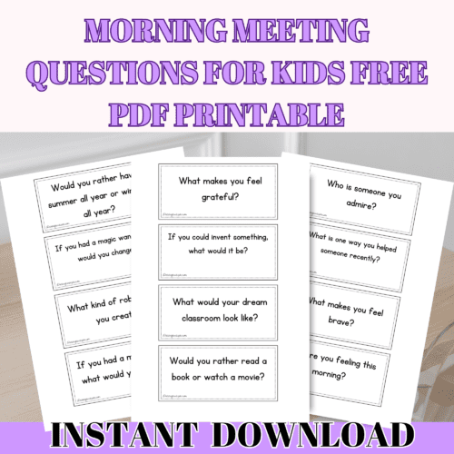 60 Morning Meeting Questions Kids Will Love | Learn Grow Aspire