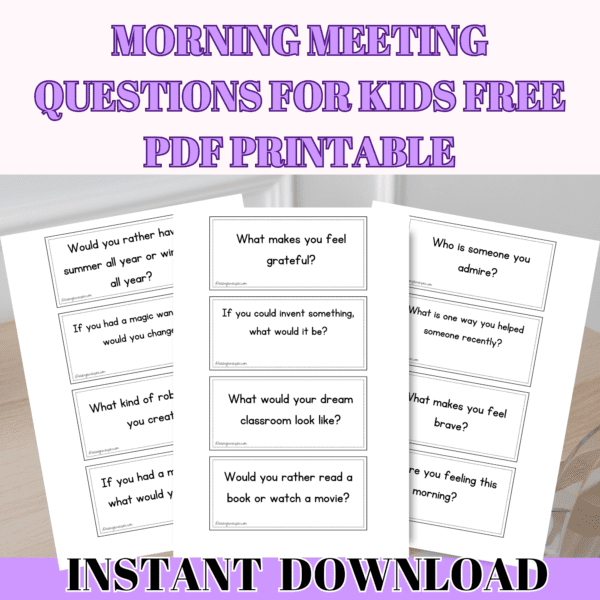 60 Morning Meeting Questions Kids Will Love | Learn Grow Aspire