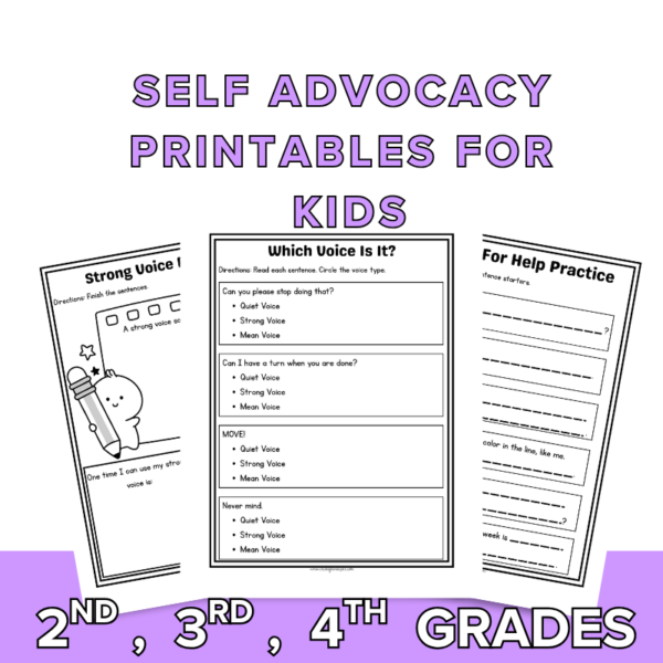 Self Advocacy Worksheets For Kids | Learn Grow Aspire