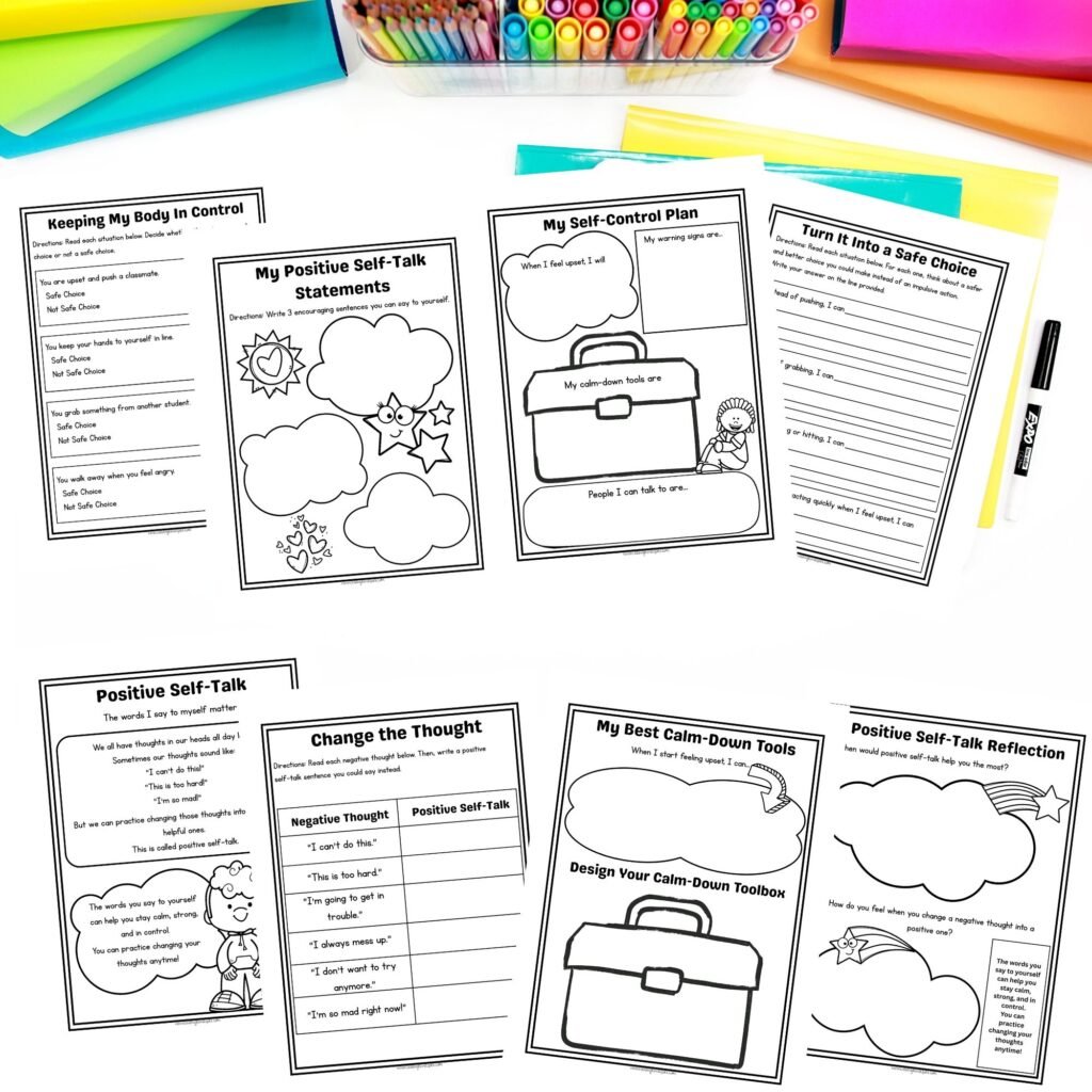 Self Control Worksheets For Kids | Learn Grow Aspire